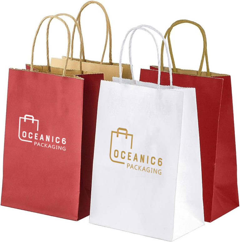 Recycled Brown Kraft Paper Bag with Twisted Handle